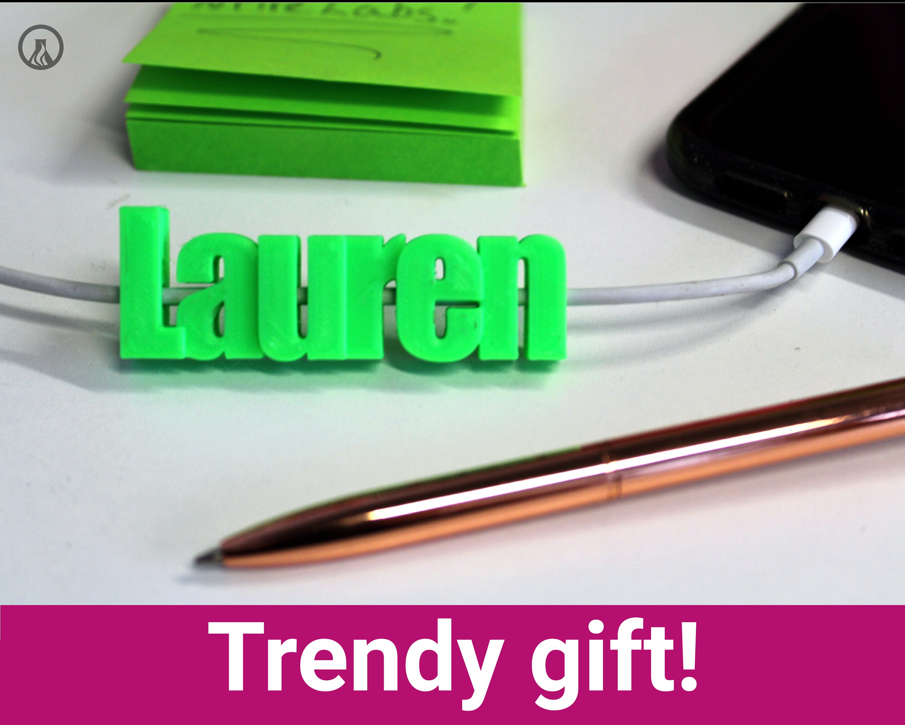 Personalised Cable Clip 3D Printed Custom Name - Etsy