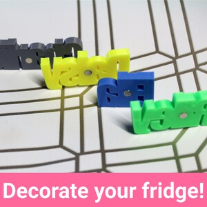 Personalised Fridge Magnet 3D Printed | Custom Name | Refrigerator ...