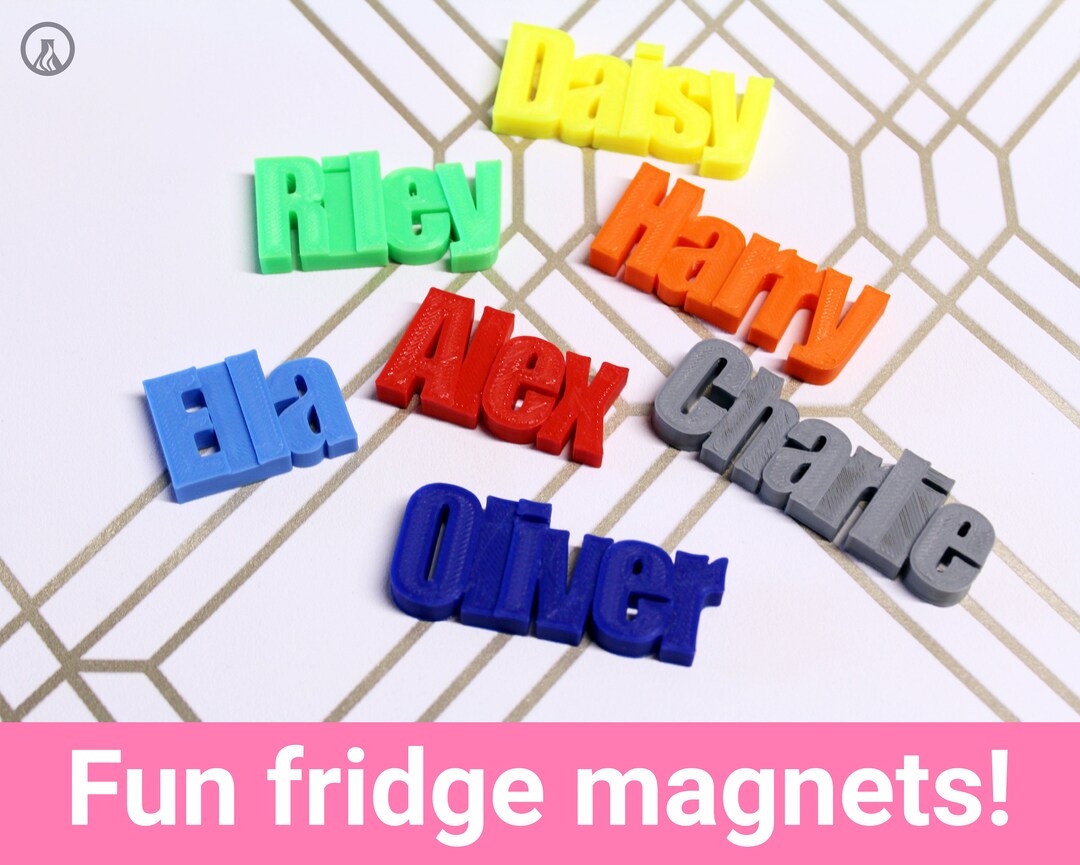Personalised Fridge Magnet 3D Printed | Custom Name | Refrigerator ...