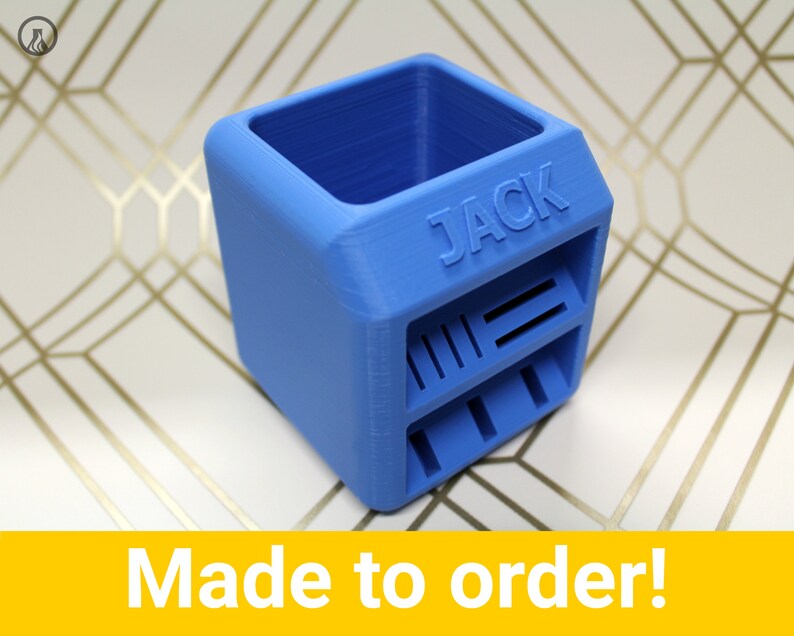 Personalised Desk Tidy 3D Printed Custom Name Pencil Pot | Etsy