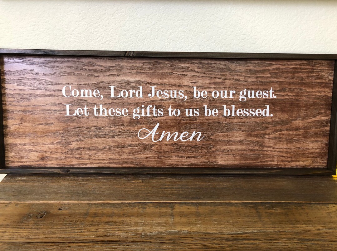 The Dinner Prayer Sign - Etsy