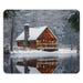 Winter Cabin Mouse Pad, Christmas Mouse Pad, Winter Mouse Pad, Cabin ...