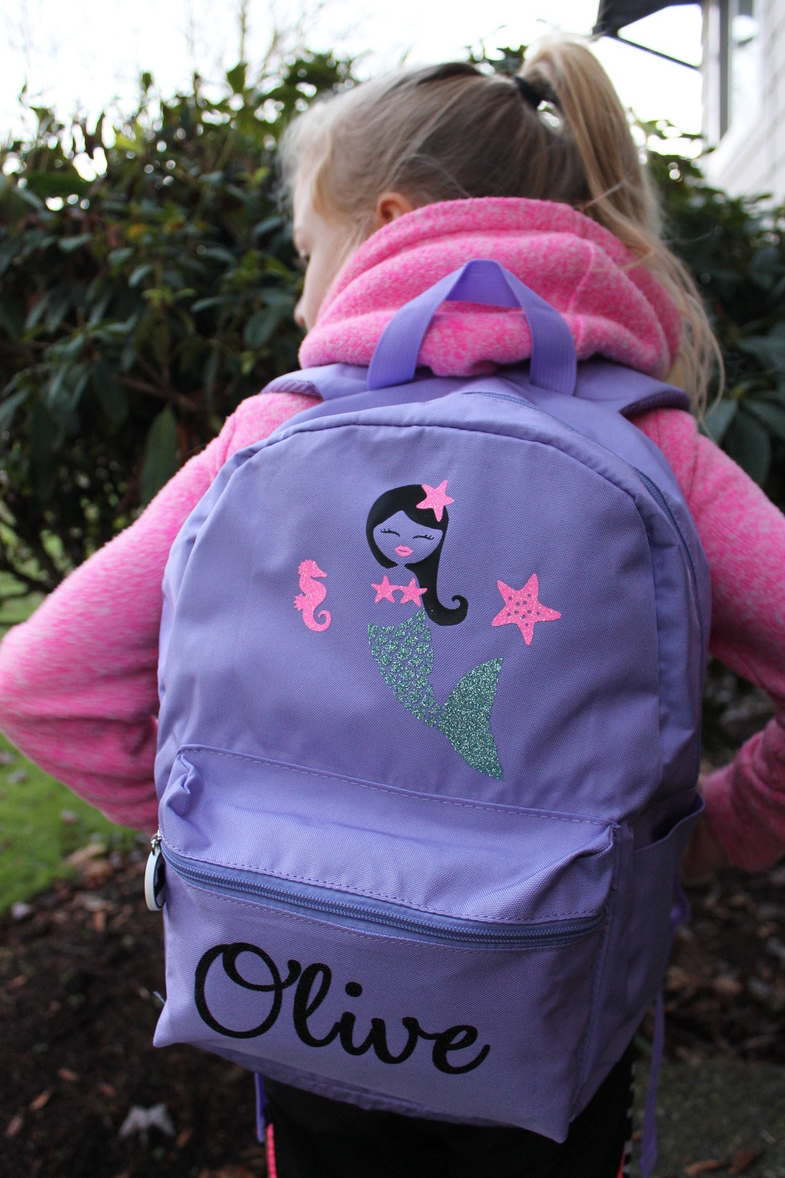 Personalized Backpack/ Mermaid Backpack/ Mermaid Bag/ Girls | Etsy