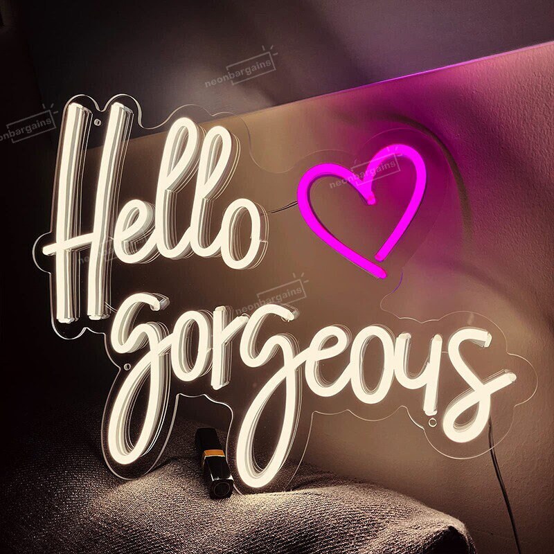 Hello Gorgeous Neon Sign - Etsy