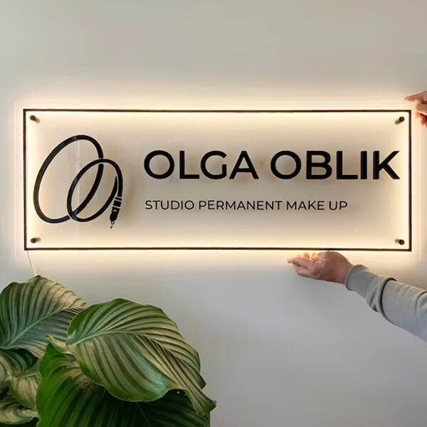 Round Led Logo Sign - Etsy