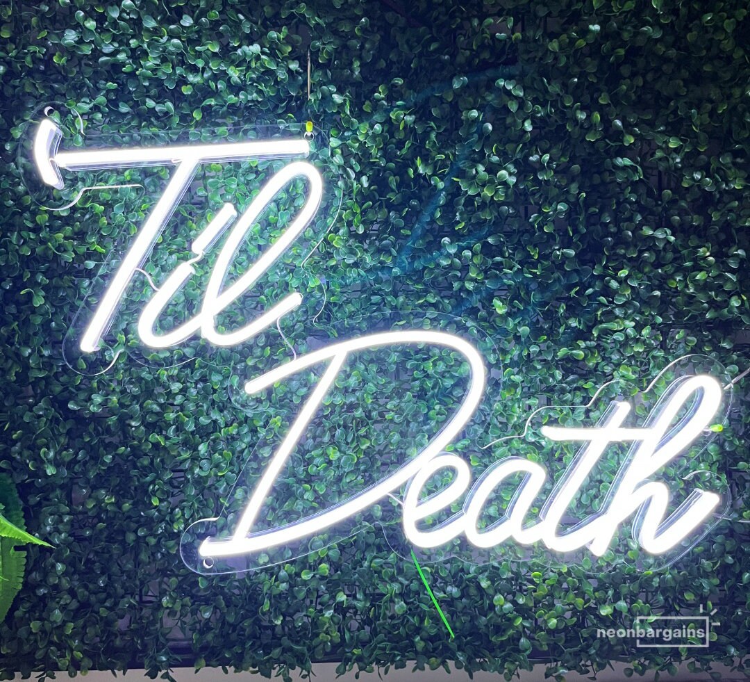 Til Death Neon Sign Custom Wedding Neon Sign Neon Sign | Etsy