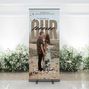 Custom Wedding Retractable Banner Stand INCLUDED With Full Color Print ...