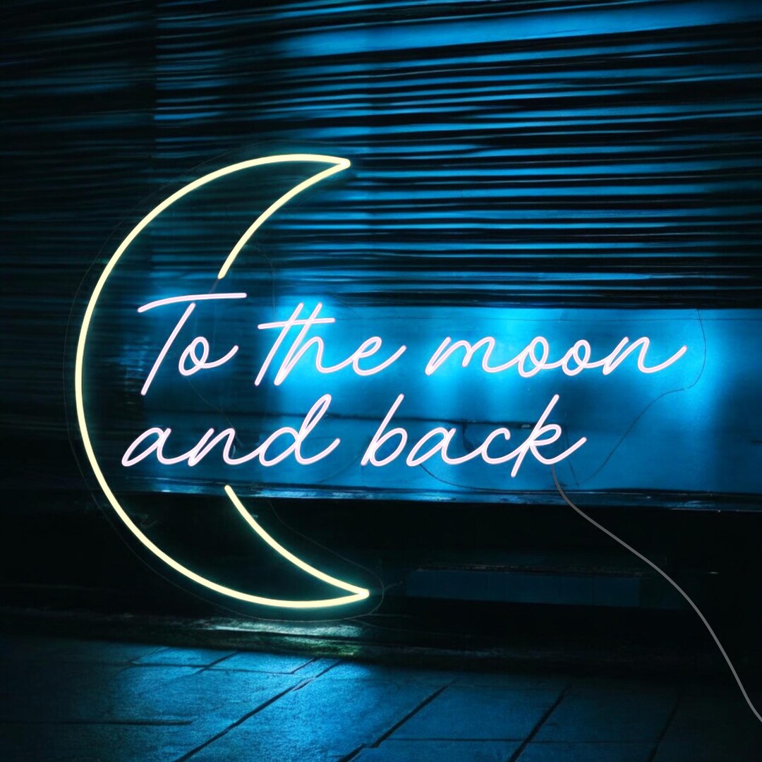 Custom Neon Moon Sign Personalized Neon Light Neon Sign Bedroom ...