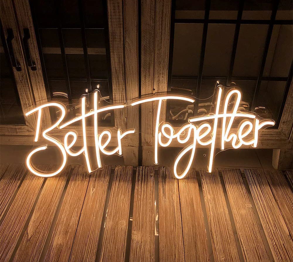BETTER TOGETHER Neon Sign Custom Neon Sign Custom Wedding - Etsy Canada