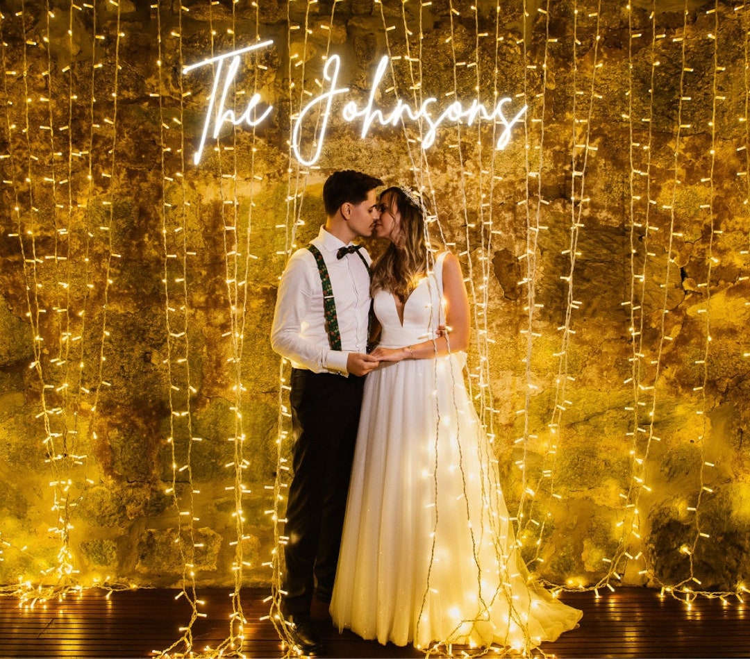 Wedding Neon Sign Custom Neon Sign Wedding Gift Wedding Decor Last Name ...
