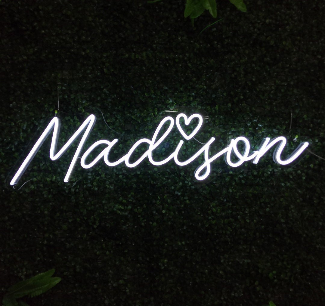 Custom Neon Sign Custom Name Neon Sign Neon Sign Wedding - Etsy