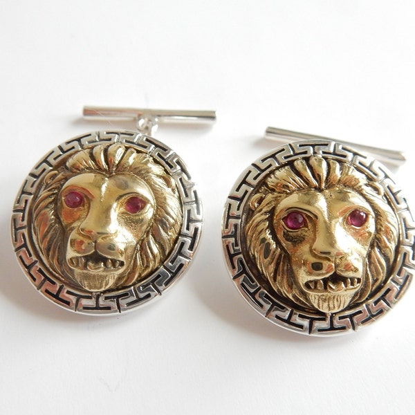 Gold Lion Cufflinks - Etsy