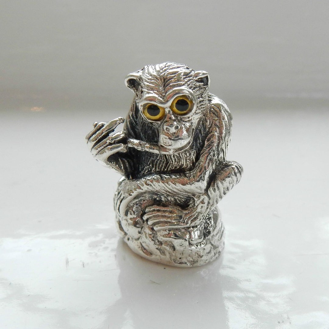 Novelty Sterling Silver Monkey Pin Cushion - Etsy