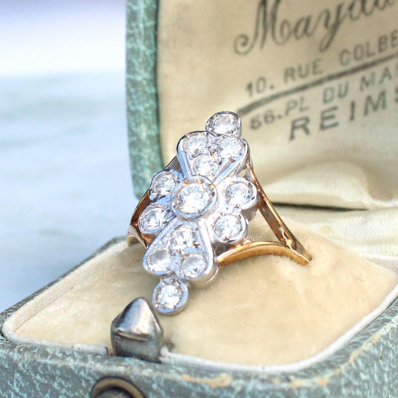 Navette Sterling Ring - Etsy UK