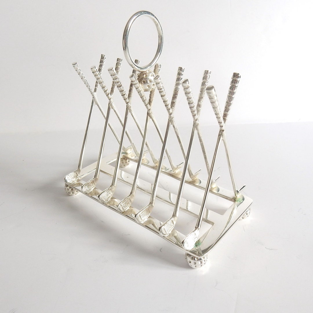 Novelty Silverplated Golf Club Toast Rack - Etsy