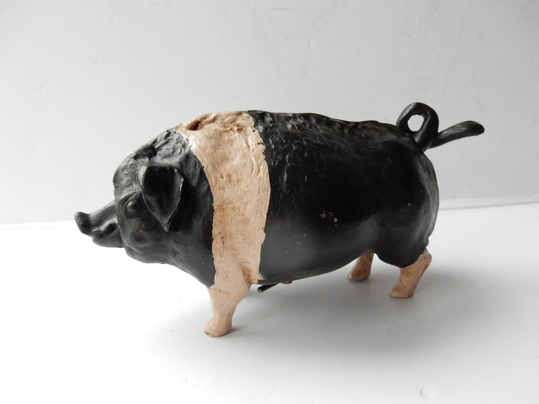 Victorian Bronze Pig Bell Novelty Shop Hotel Bell Cold Painted Bronze ...