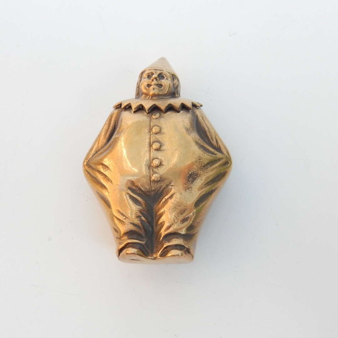 Brass Figural Clown Jester Vesta Match Safe - Etsy