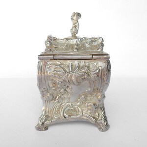 Silverplated Repousse Tea Caddy Box With Hinged Lid - Etsy