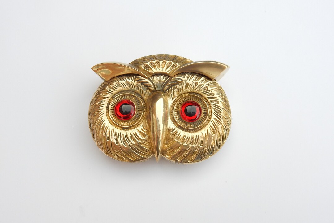 Novelty Brass Owl Vesta Match Safe Snuff Box - Etsy