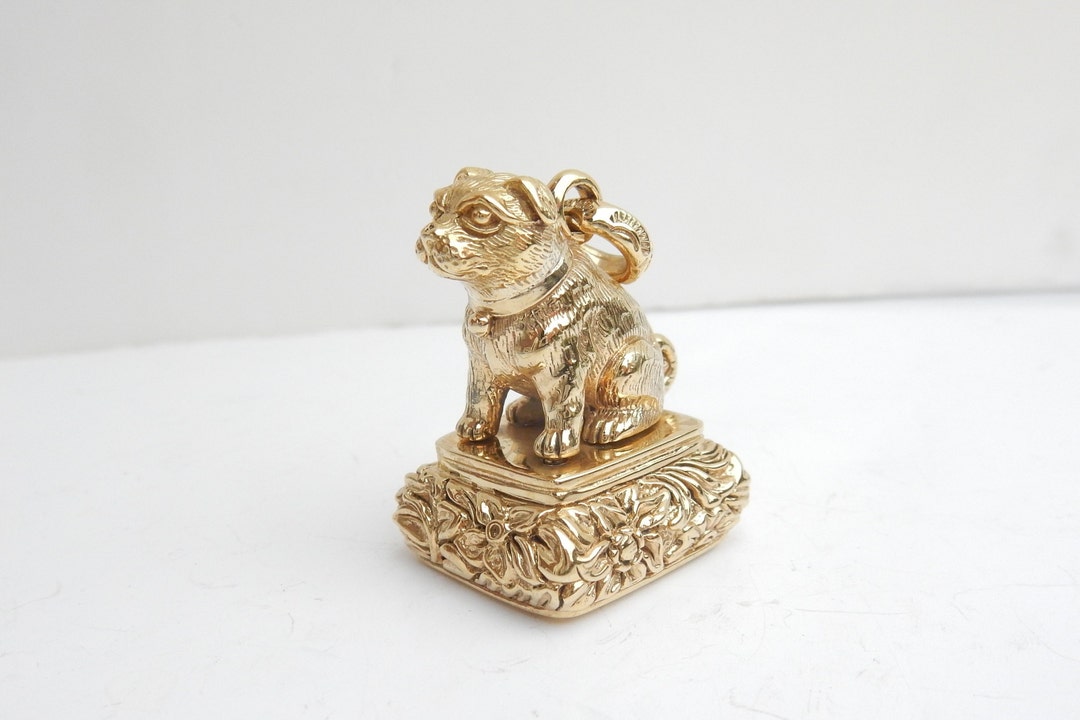 Gold Plated Pug Dog Signet Seal Stamp Envelope Press - Etsy
