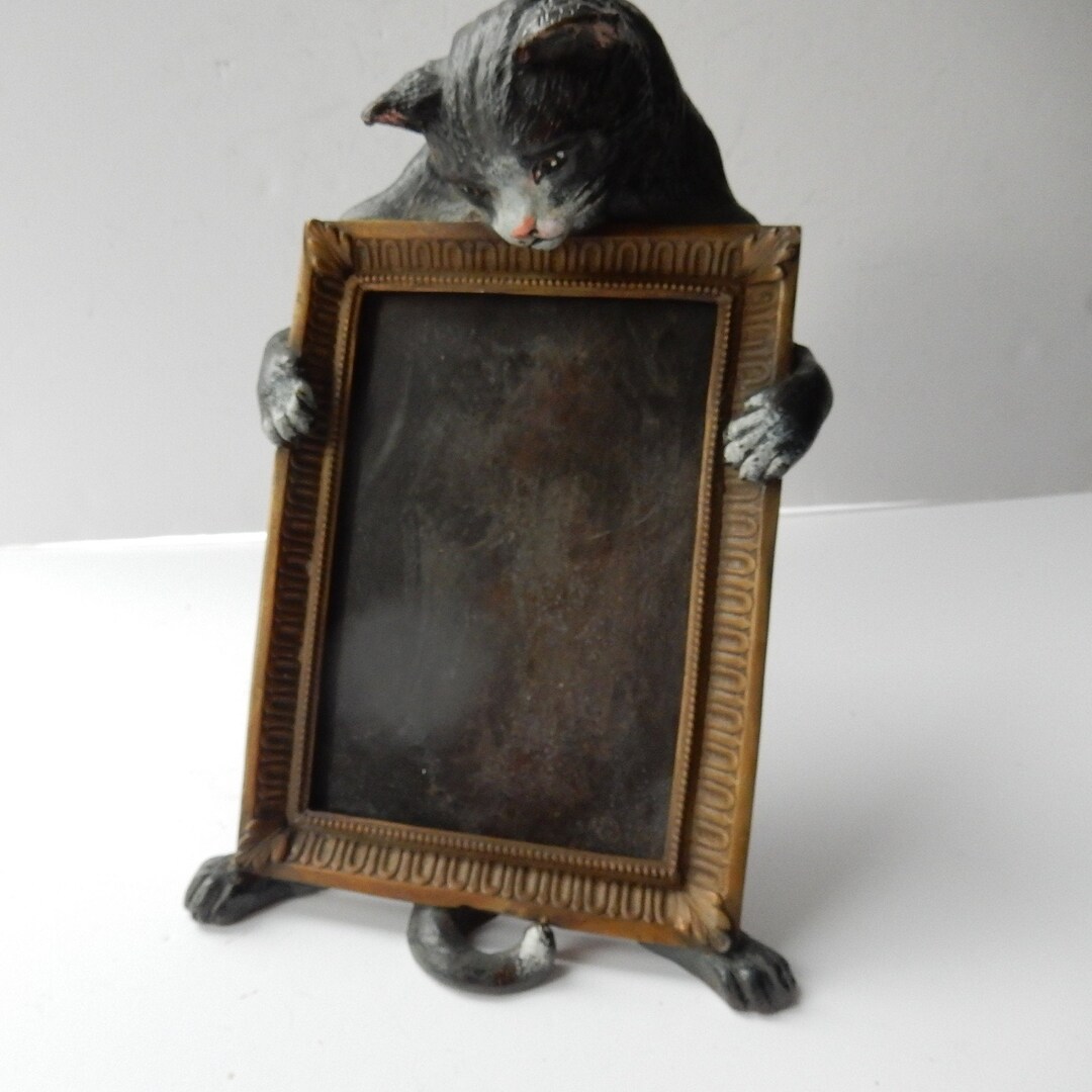 Austrian Bronze Cat Photo Frame Bergman Vienna Cold Painted Bronze - Etsy