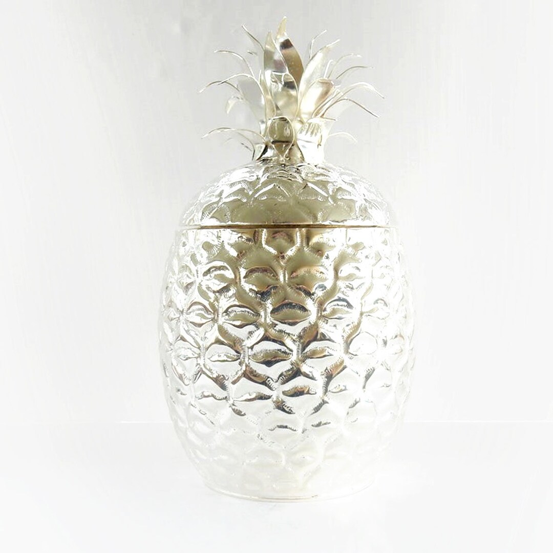 Silver Retro Pineapple Ice Bucket Pina Colada Cocktail Shaker - Etsy