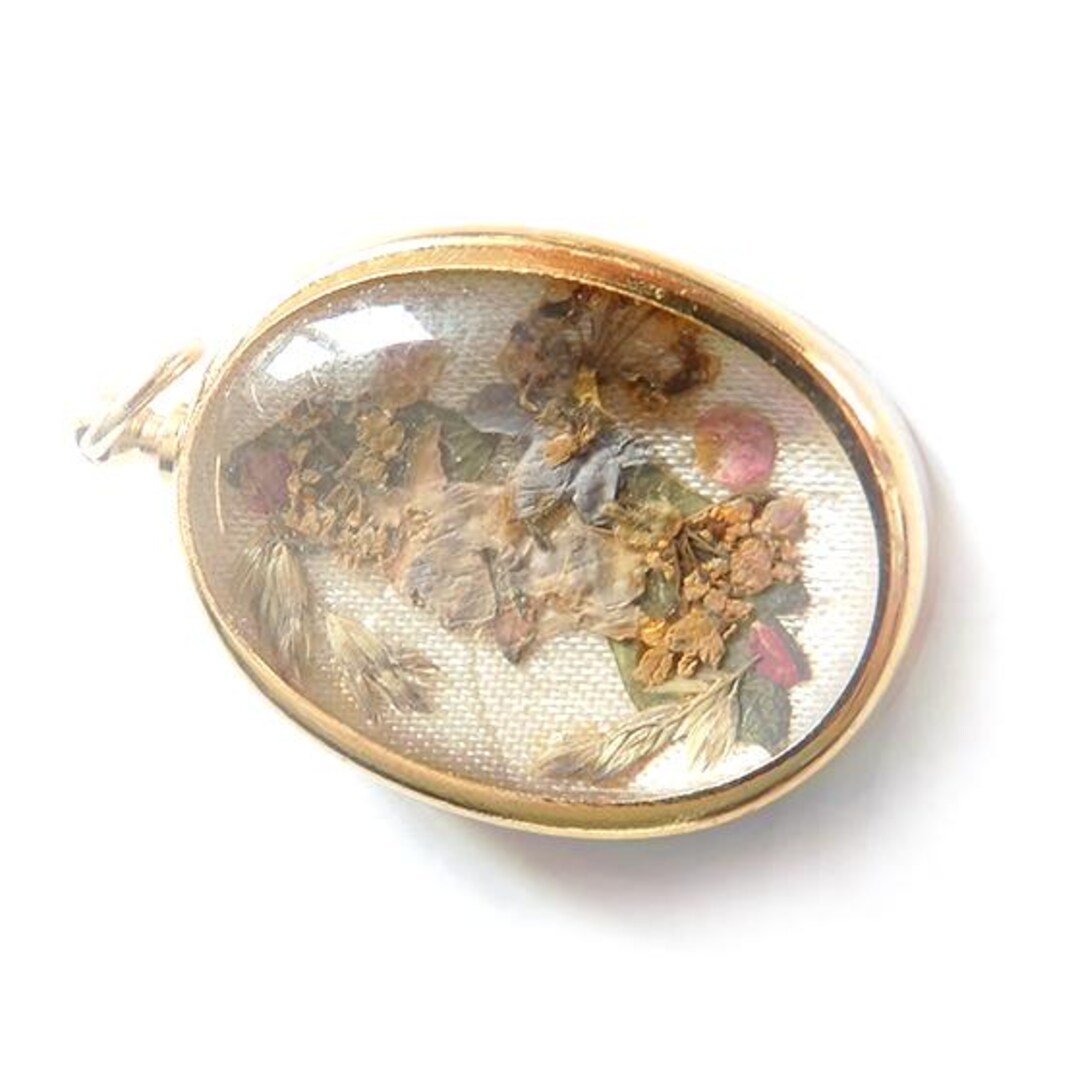 Vintage Pressed Flower Locket Pendant - Etsy
