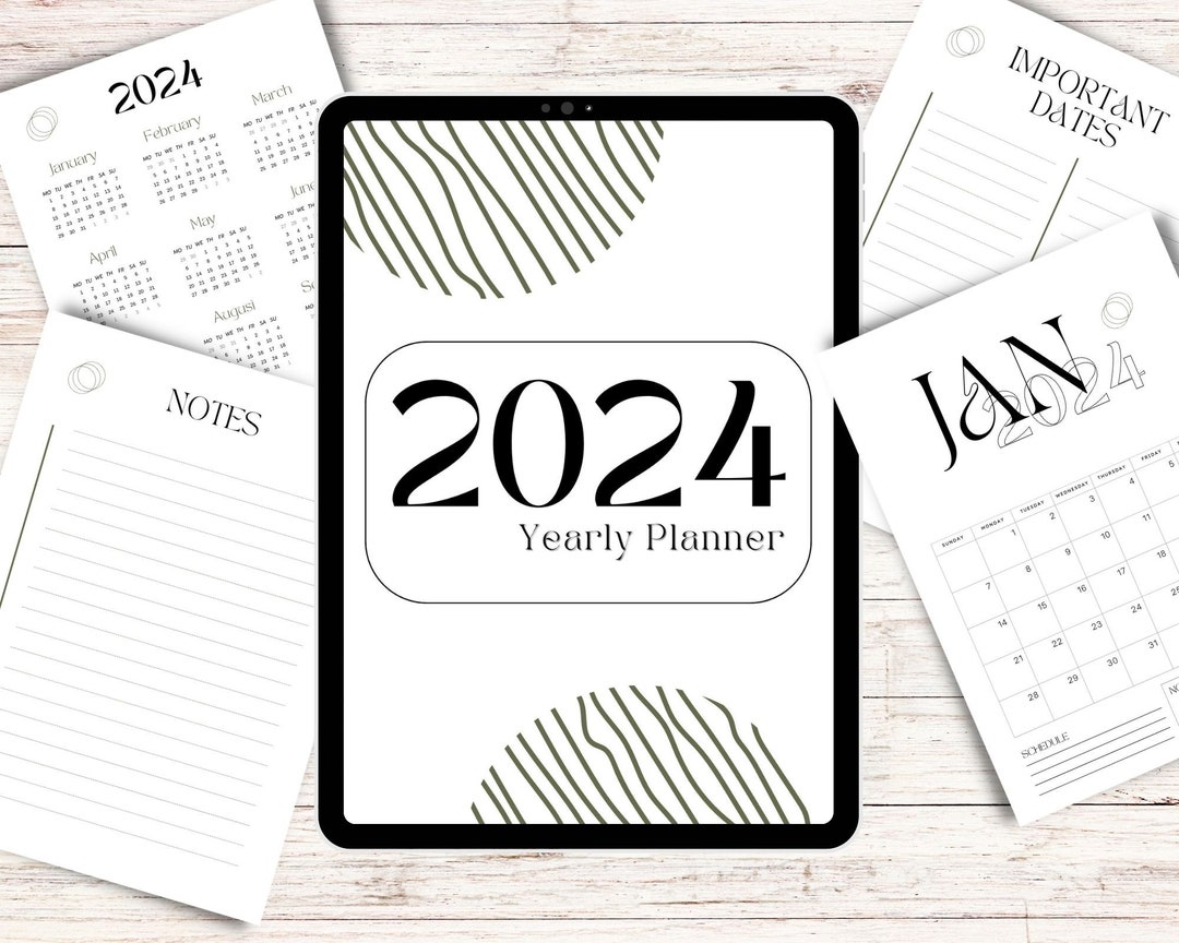 2024 Planner Printable, 2024 Calendar, Monthly, Weekly, Daily Schedule ...