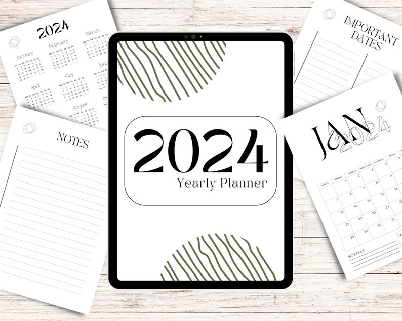 2024 Planner Printable, 2024 Calendar, Monthly, Weekly, Daily Schedule ...