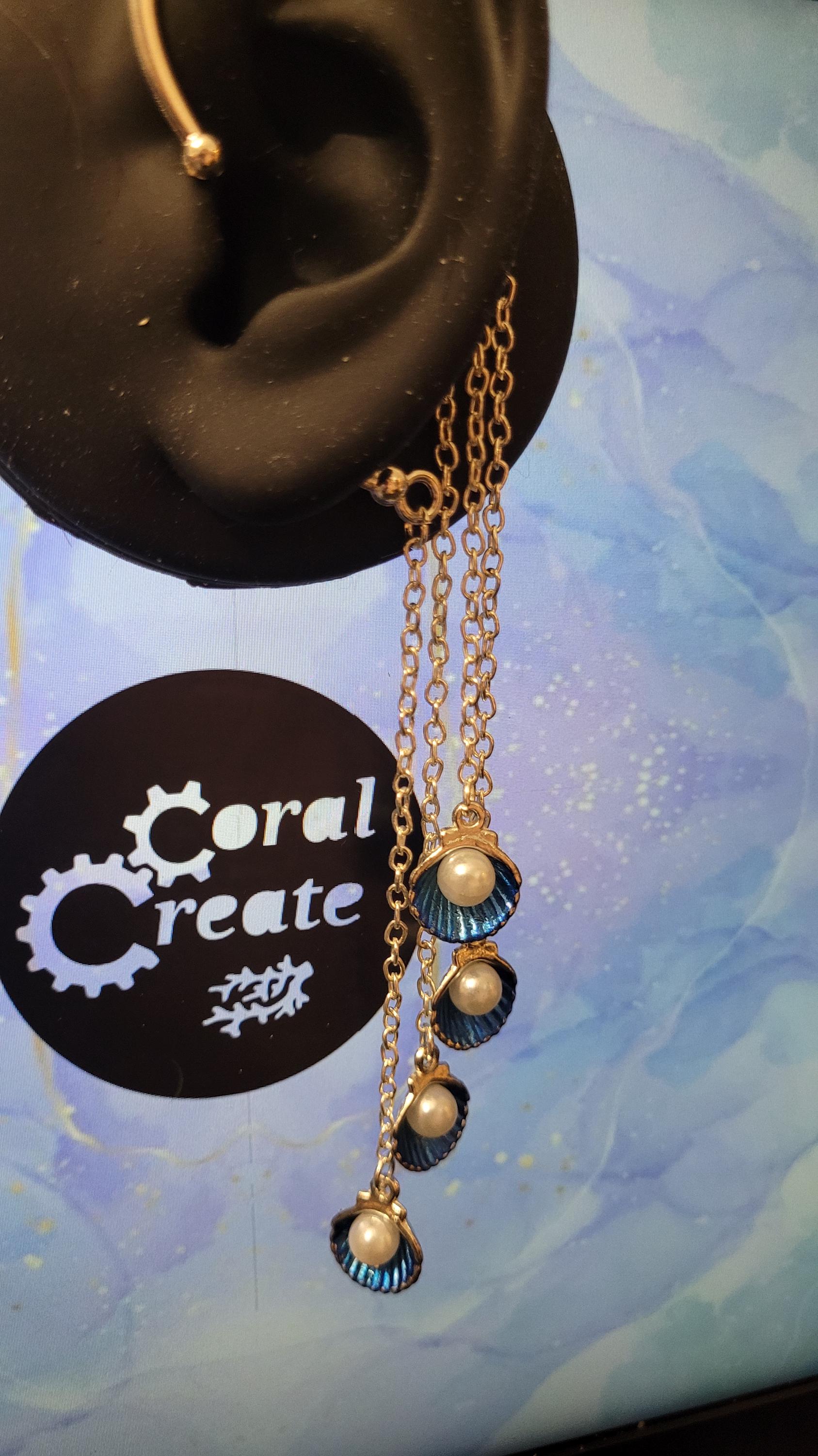 Ear Cuff: Shells. Beach Sea Ocean Clam Shell Pearl Oyster - Etsy