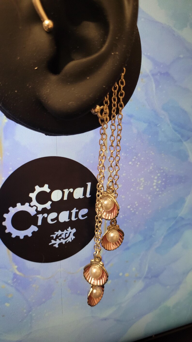 Ear Cuff: Shells. Beach Sea Ocean Clam Shell Pearl Oyster - Etsy