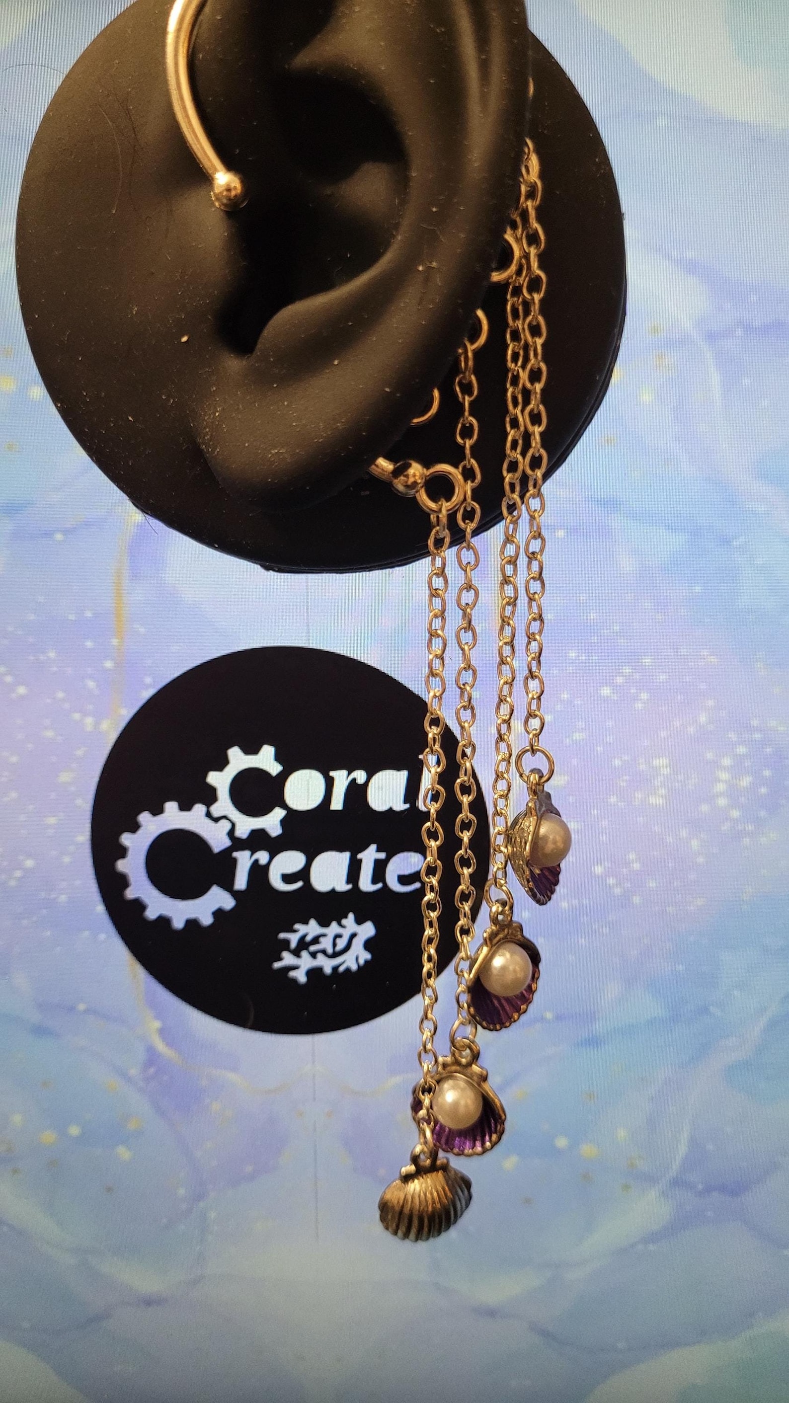 Ear Cuff: Shells. Beach Sea Ocean Clam Shell Pearl Oyster - Etsy