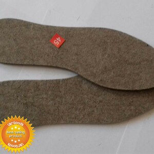 Natural Wool 100% Felt Insoles Shoes Women Men Any Sizes Thickness 7 Mm ...