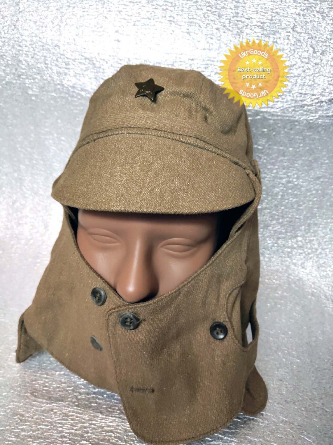Cap Afganka Authentic Dated Soviet USSR Army Military Desert Hat Size ...
