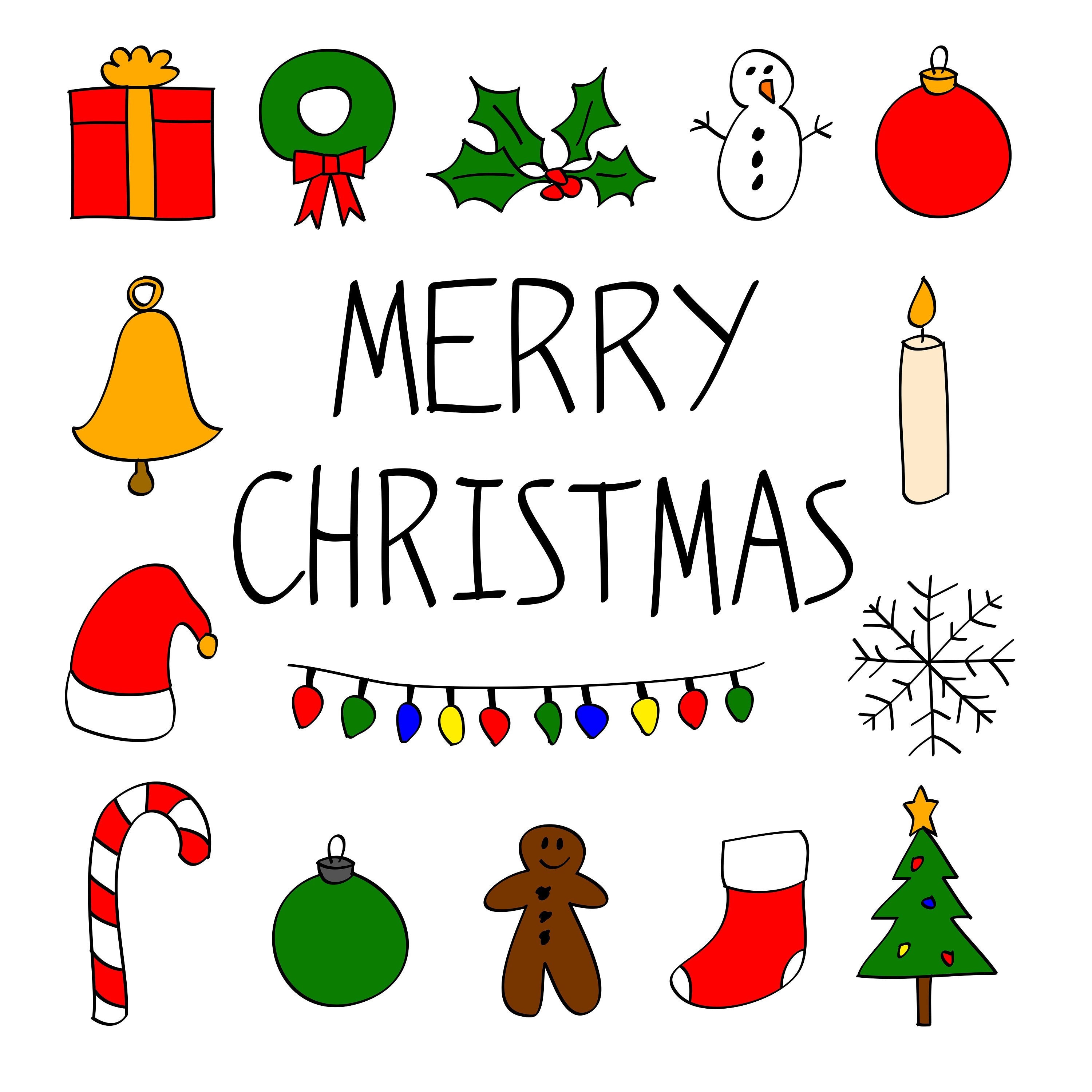 Christmas Clip Art - Hand Drawn Clipart in SVG Vector, PNG, PSD and ...