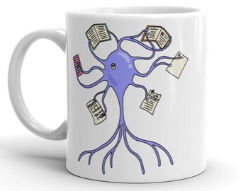 Kawaii Brain Cells Mug, Neuroscience, Neurology Gift, Graduation Gifts ...