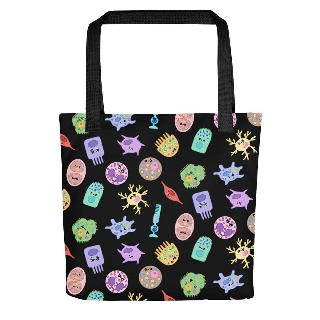Cute Cells Tote Bag, Scientist Bags, Graduation Gift, Biology Student ...