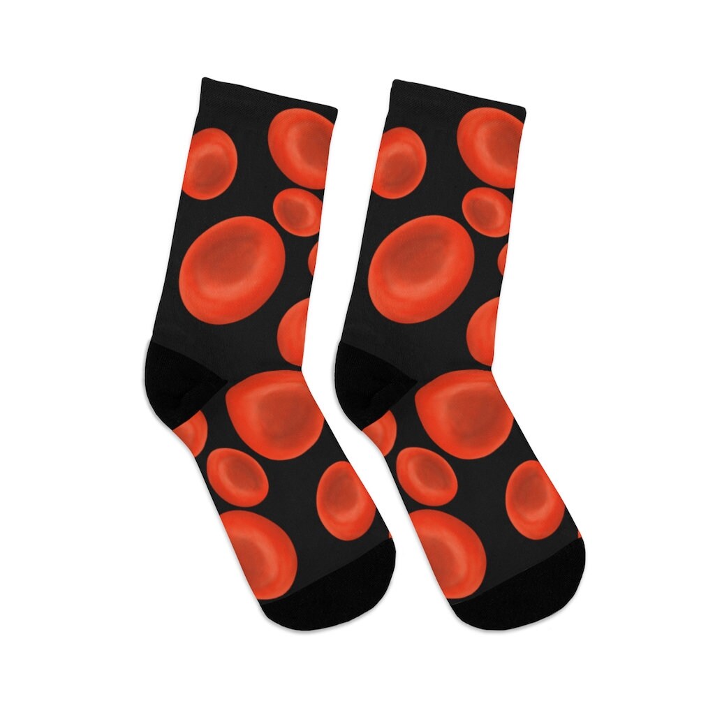 Red Blood Cells Socks, Biology Gifts, Nurse School, Biomedical ...