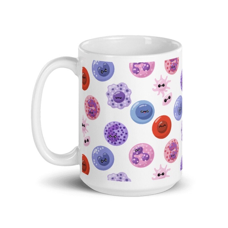 Types of Blood Cells Mug, Scientist, Haematology, Graduation Gifts, Lab ...