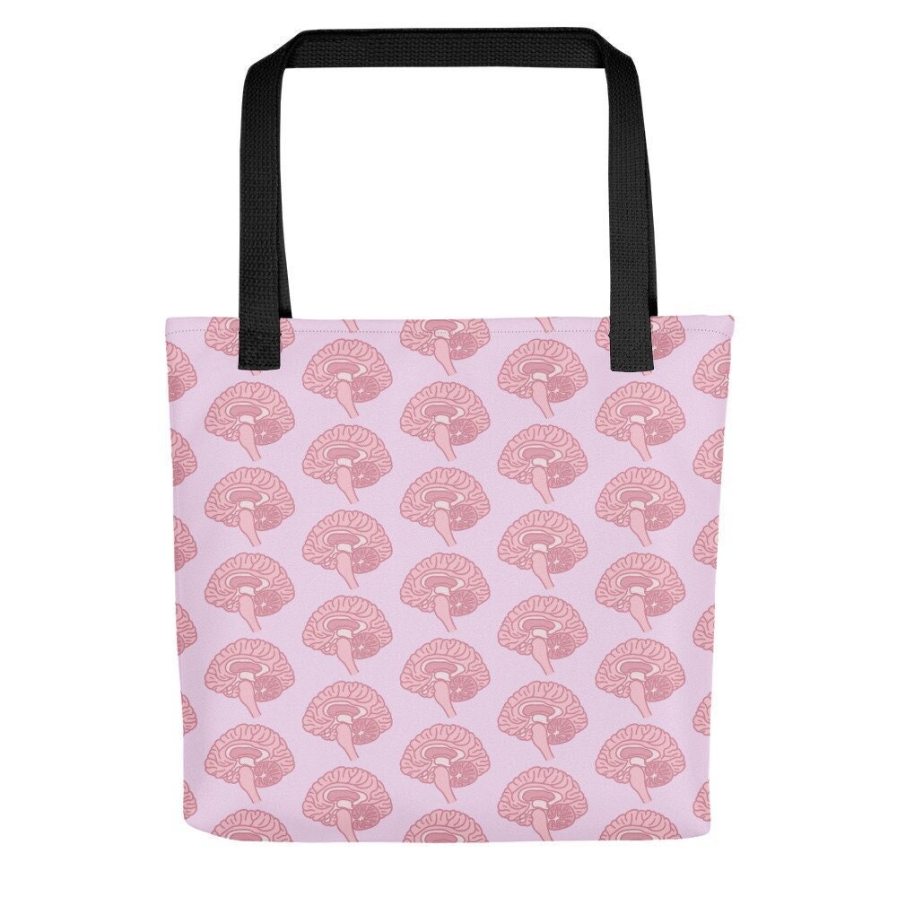 Sagittal Brain Tote Bag, Neuroscience, Neurology Gifts, Graduation Gift ...