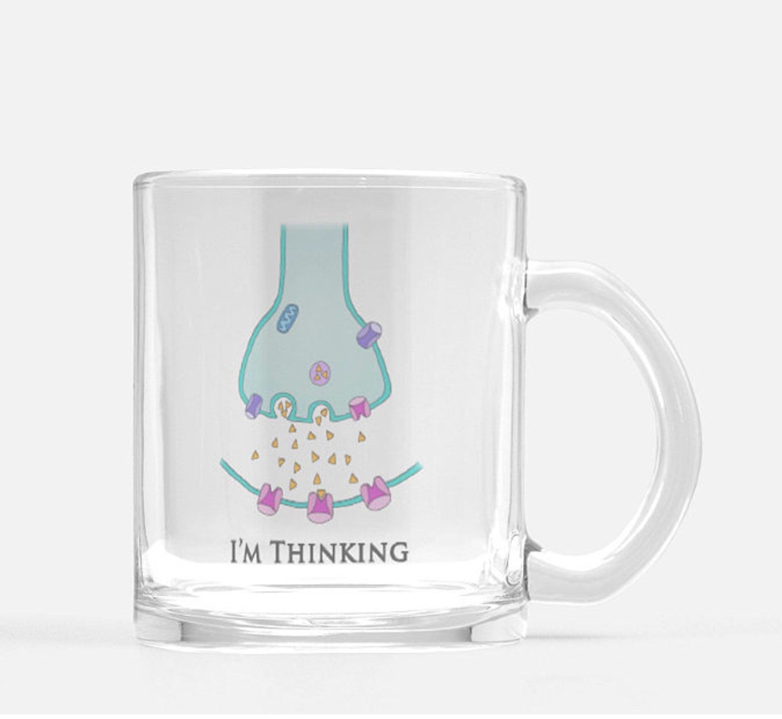 Synapse I'm Thinking Glass Mug, Neuroscience Gift - Etsy