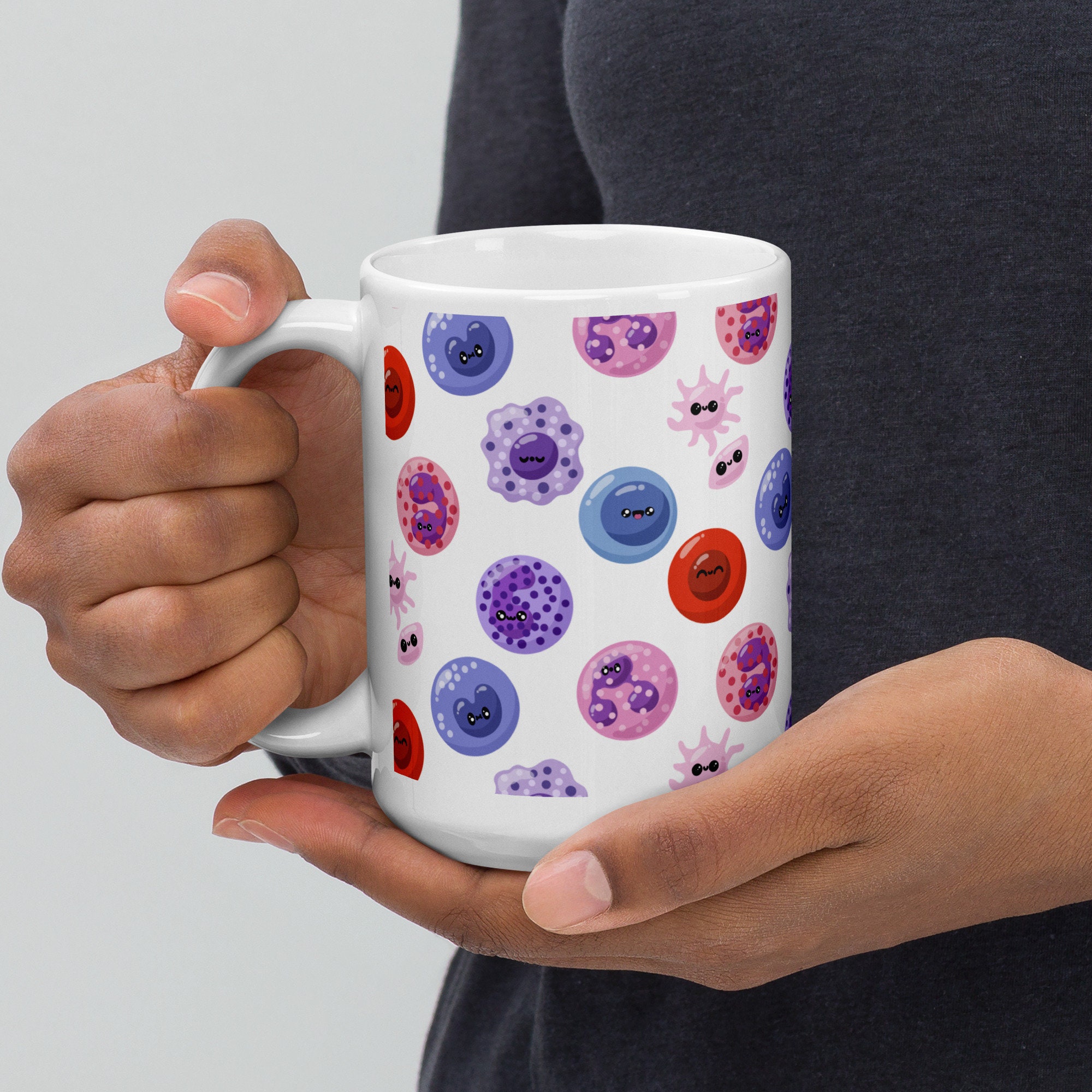 Types of Blood Cells Mug, Scientist, Haematology, Graduation Gifts, Lab ...