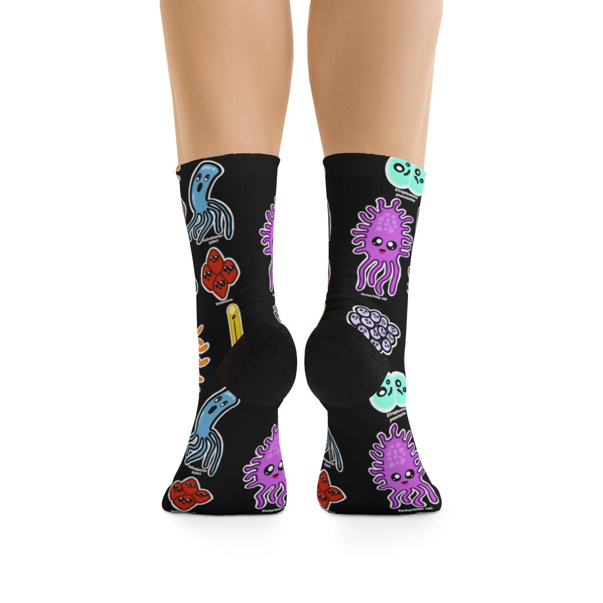 Types of Bacteria Socks, Microbiology, Biology Gifts, Graduation Gift ...