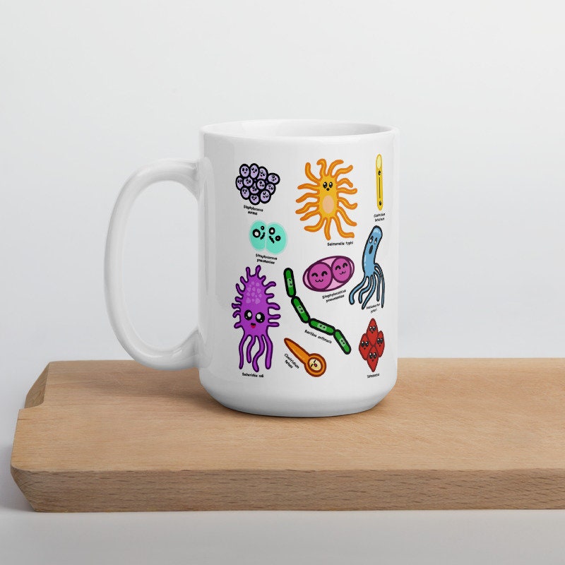 Types of Bacteria Mug Microbiology Biology Gifts Graduation - Etsy
