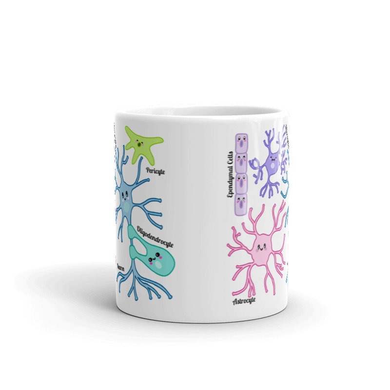 Kawaii Brain Cells Mug, Neuroscience, Neurology Gift, Graduation Gifts ...