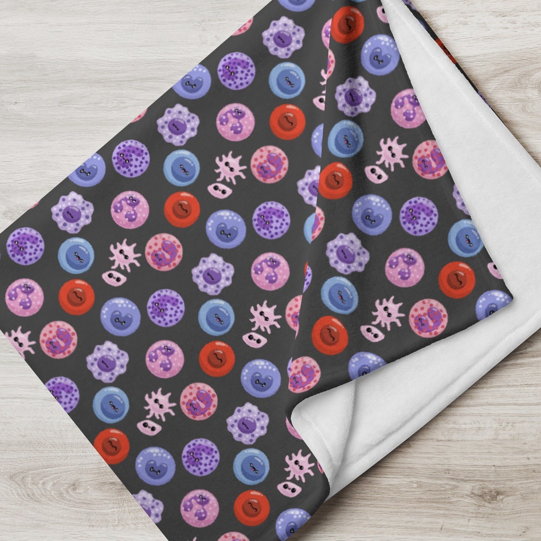 Types of Blood Cells Throw Blanket, Science Teacher, Haematology Gift ...