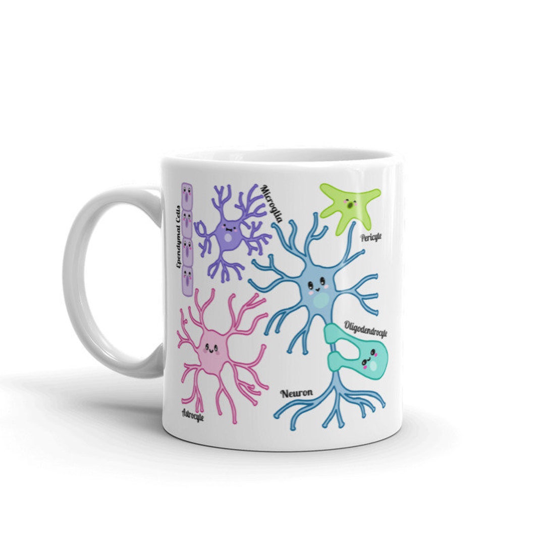 Kawaii Brain Cells Mug, Neuroscience, Neurology Gift, Graduation Gifts ...