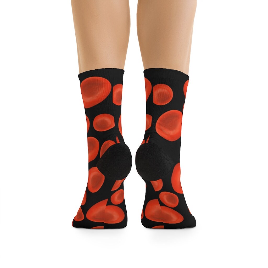 Red Blood Cells Socks, Biology Gifts, Nurse School, Biomedical ...