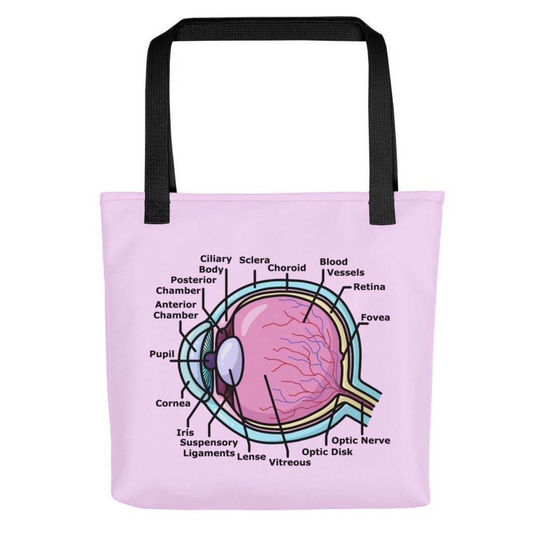 Eye Diagram Tote Bag, Ophthalmologist, Optometry Gifts, Graduation Gift ...