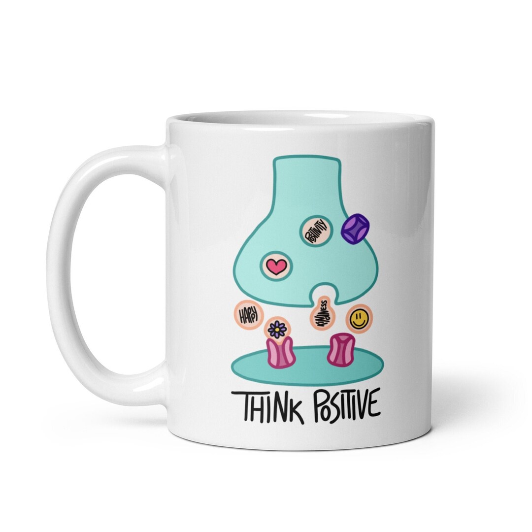 Think Positive Synapse Mug, Neuroscience, Neurology Gifts, Graduation ...